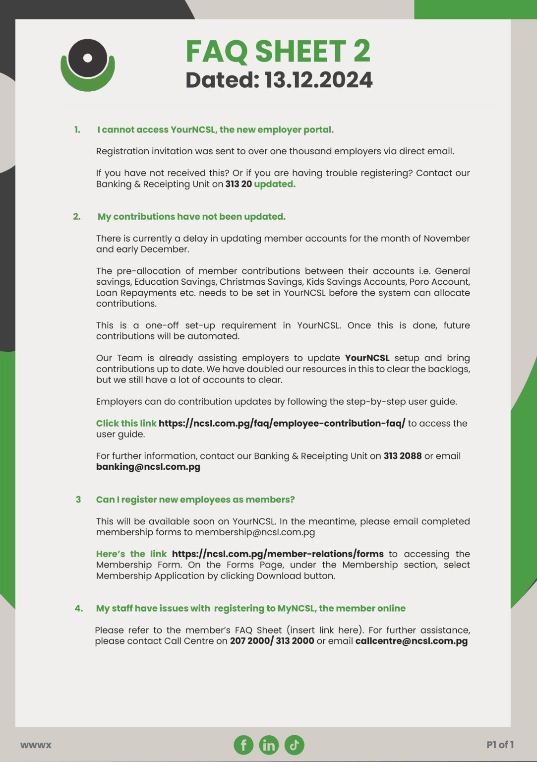 EMPLOYERS TOP ISSUES FAQ SHEET 2 - NCSL